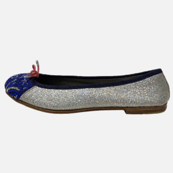 Meher Kakalia | Shoes | 23 Nib Meher Kakalia Iridescent Silver And Blue ...